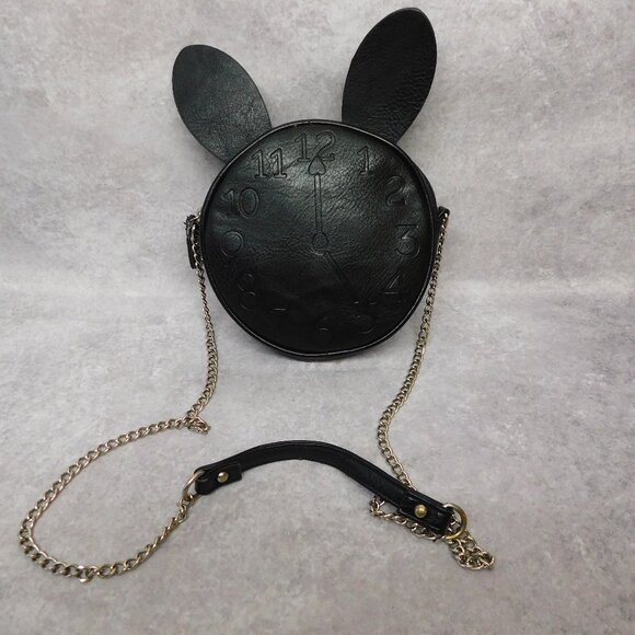 Disney | Bags | Disney Alice In Wonderland Black Rabbit Ears Clock ...